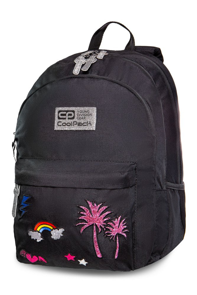 Set Coolpack Sparkling Badges Black - Hippie backpack and Hippie Edge ...